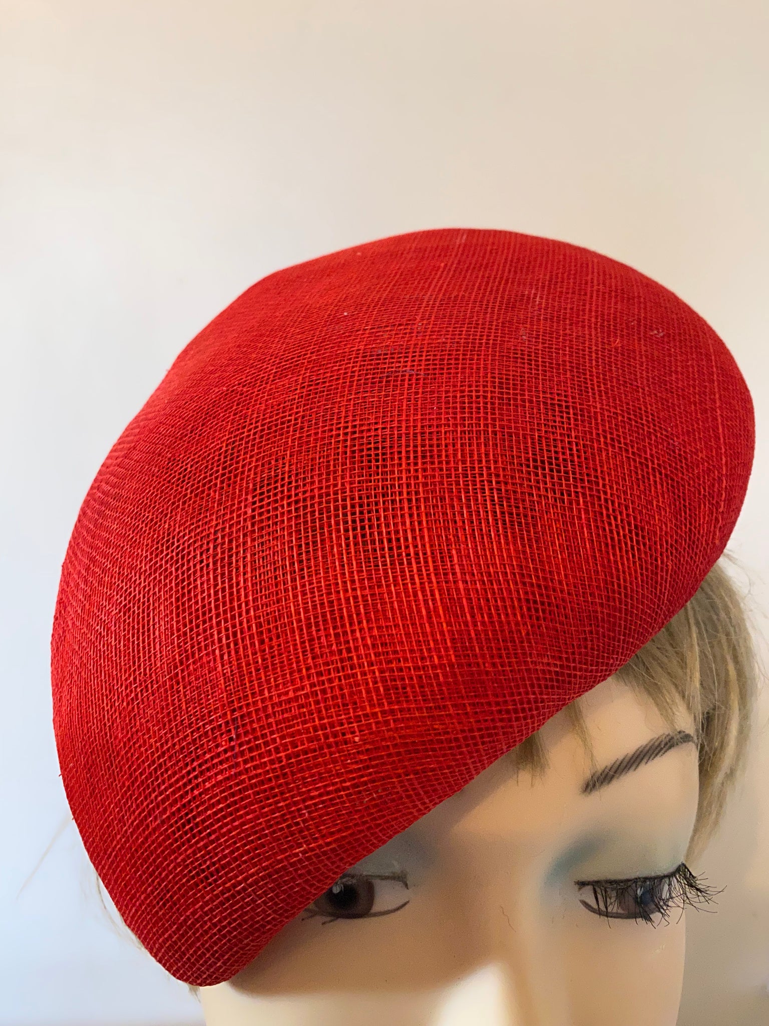 SAC46 Ladies sinamay curve Tear Drop's shape Pill Box Hat Base/ Races ...