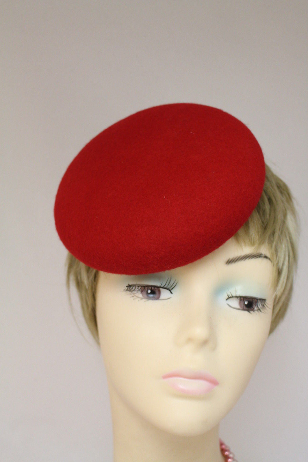 FAC09 Ladies Felt Small Round Botton shape winter Hat Base/ Races / We ...